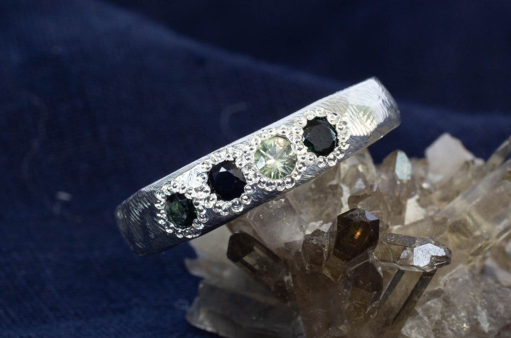 Subtle Band with Green Sapphires - Sterling Silver – Sophie Divett ...