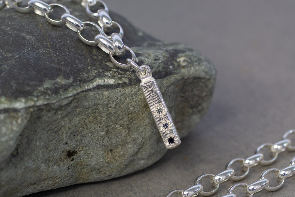 Pillar Charm Bracelet with Sapphires - Sterling Silver – Sophie Divett ...